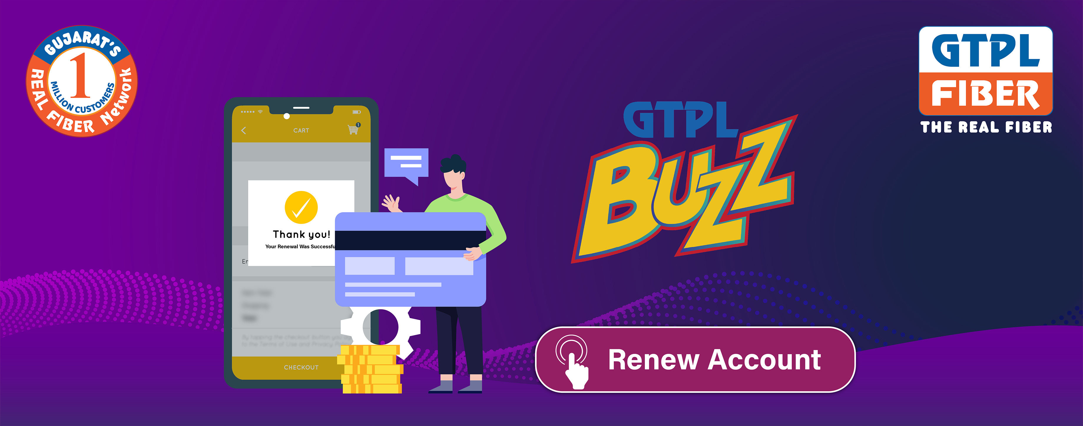Buy High Speed Broadband Connection with GTPL Fiber
