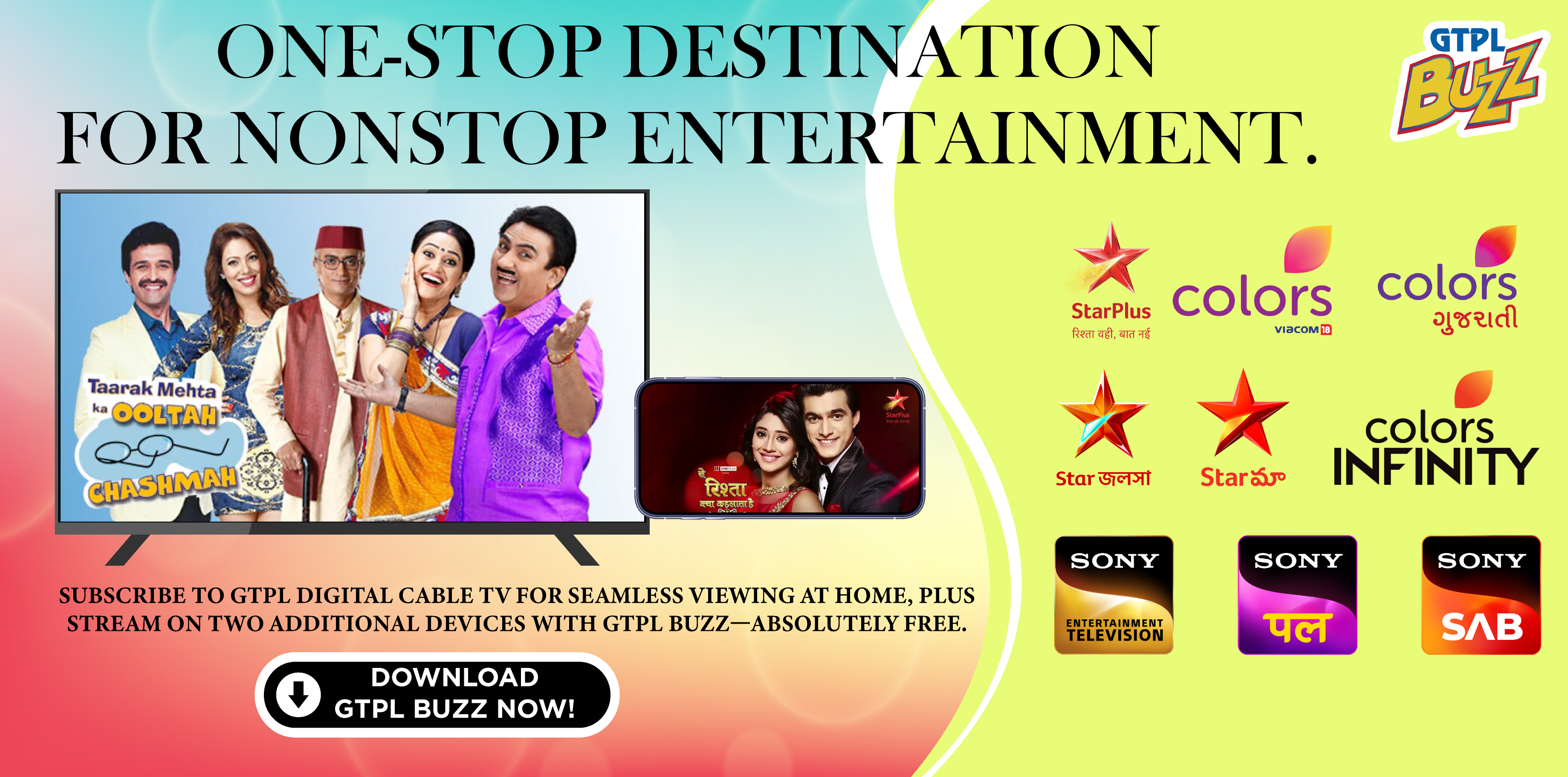 GTPL Digital Cable TV, High-Speed Broadband, & OTT Services