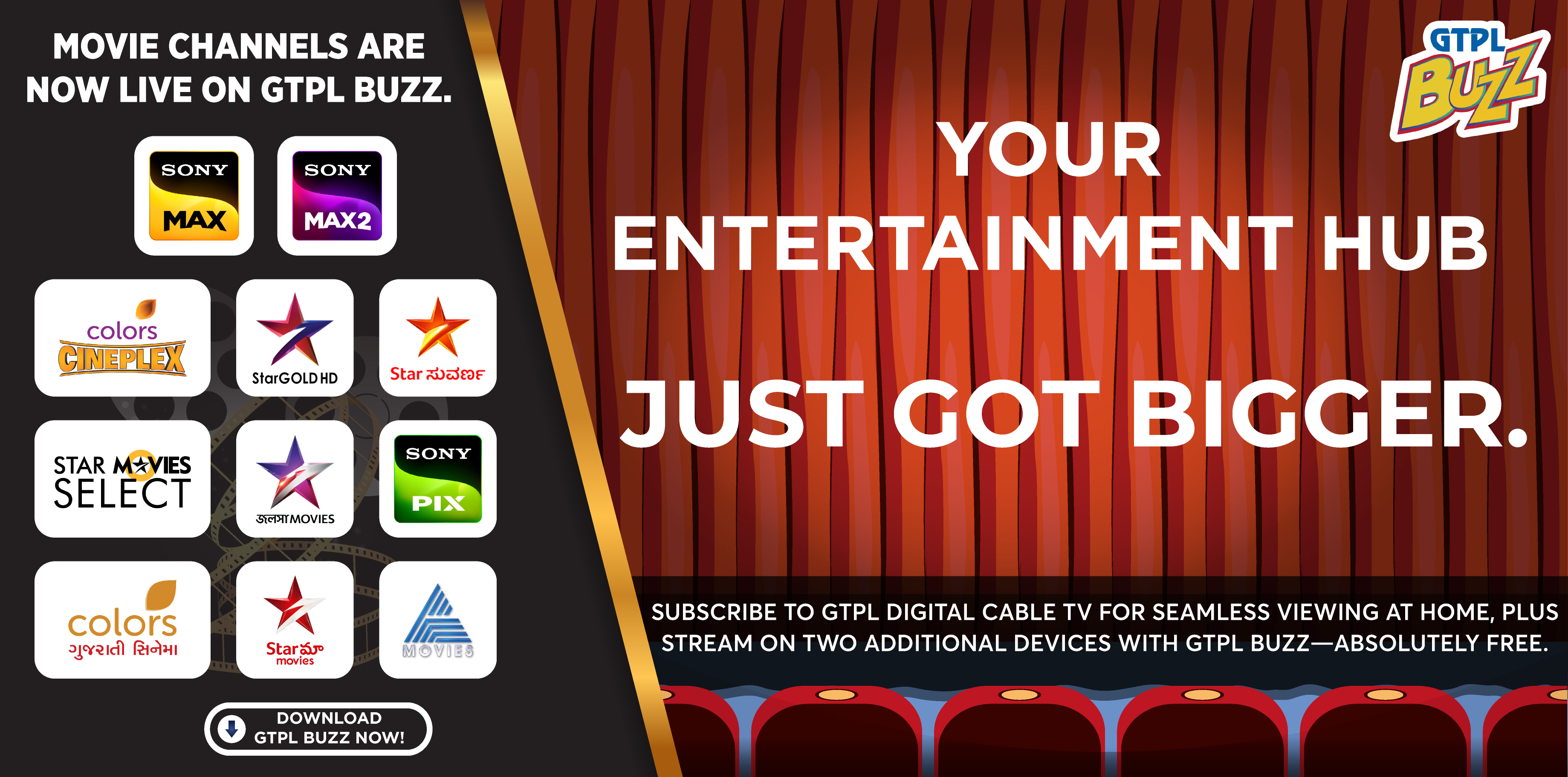 GTPL Digital Cable TV, High-Speed Broadband, & OTT Services