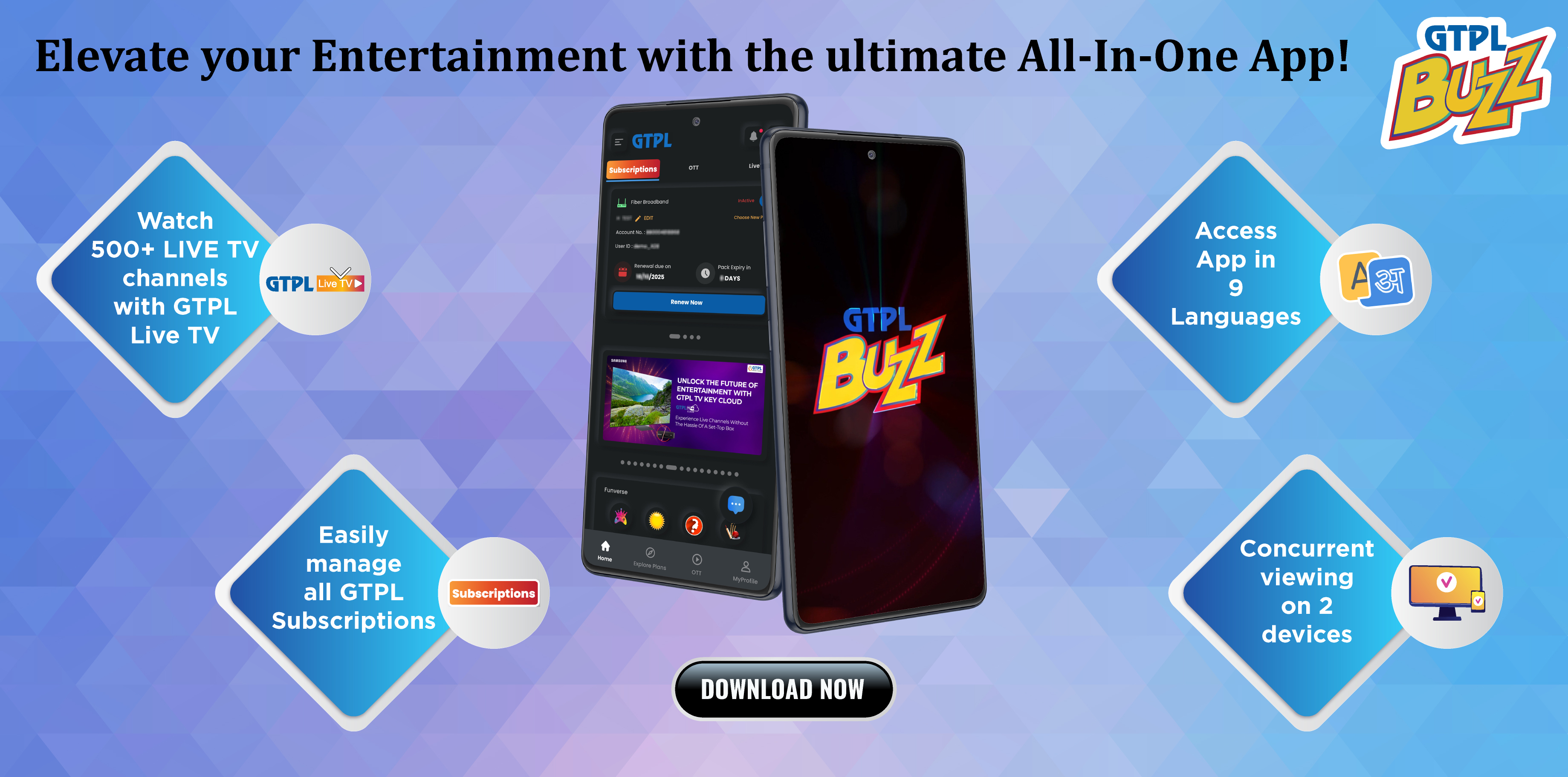 GTPL Digital Cable TV, High-Speed Broadband, & OTT Services